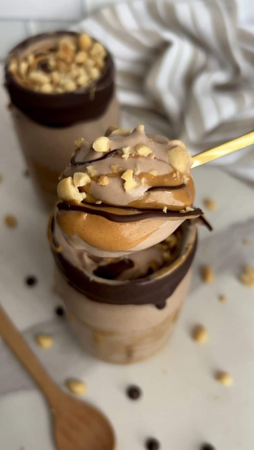High Protein Snickers Blizzard