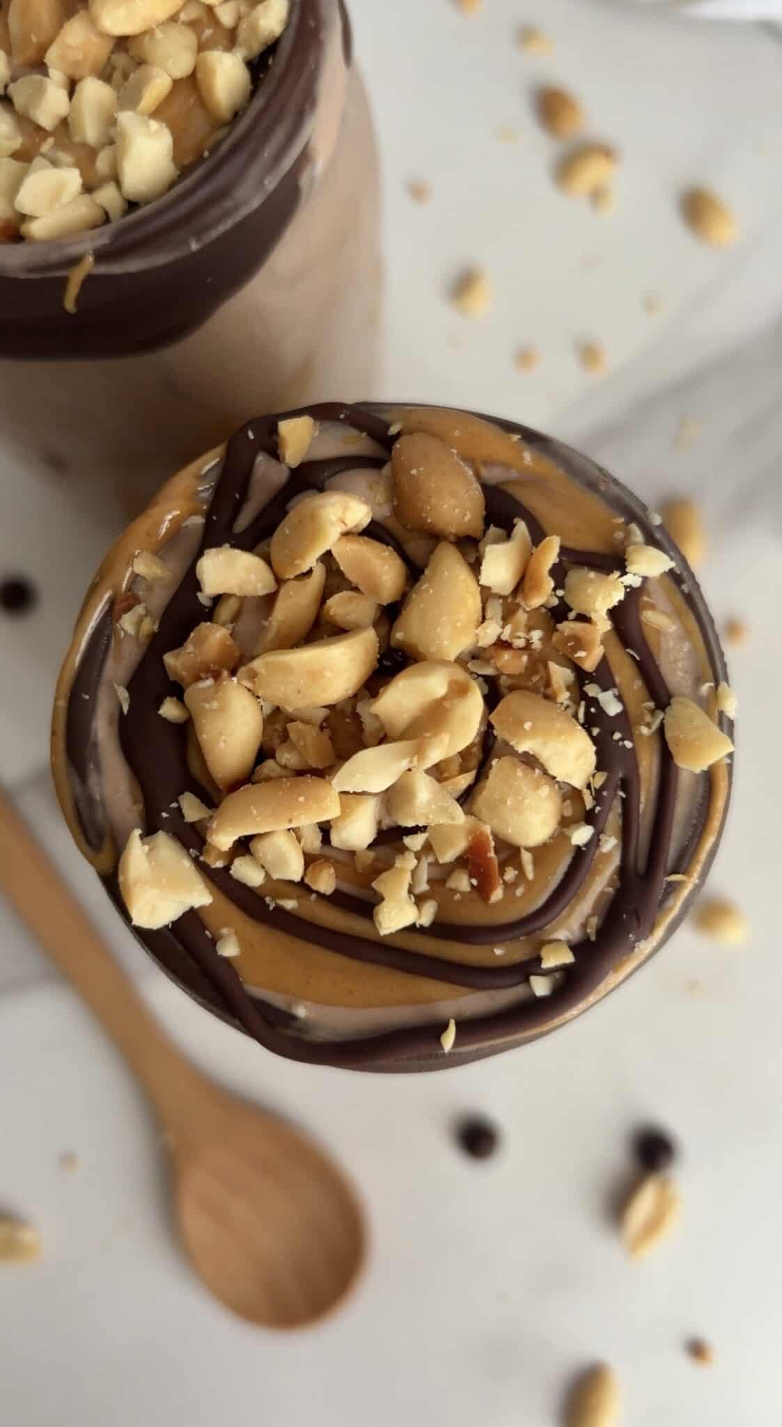 High Protein Snickers Blizzard