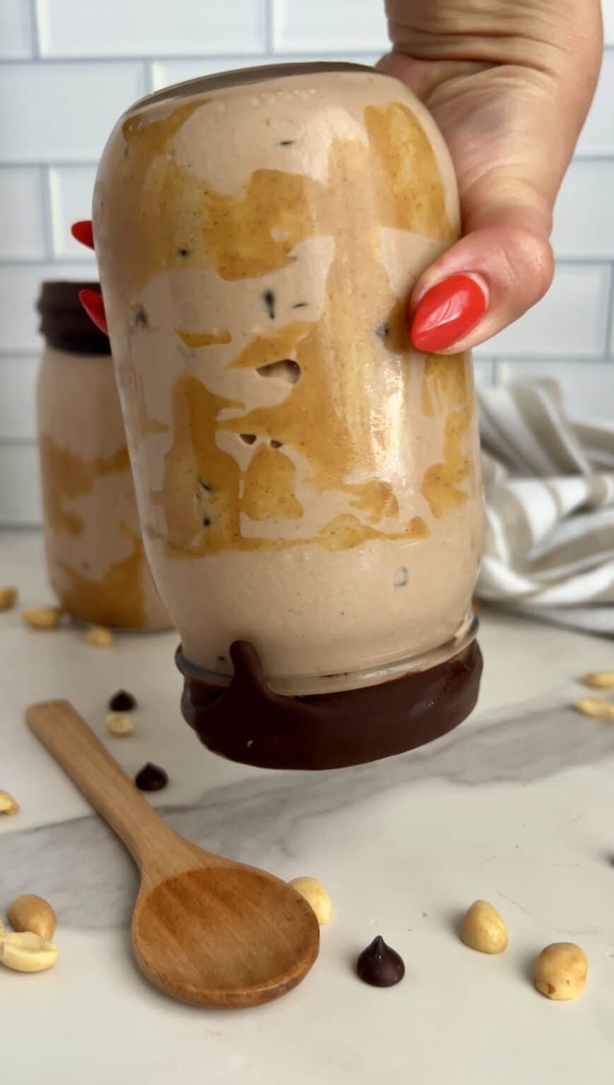 High Protein Snickers Blizzard