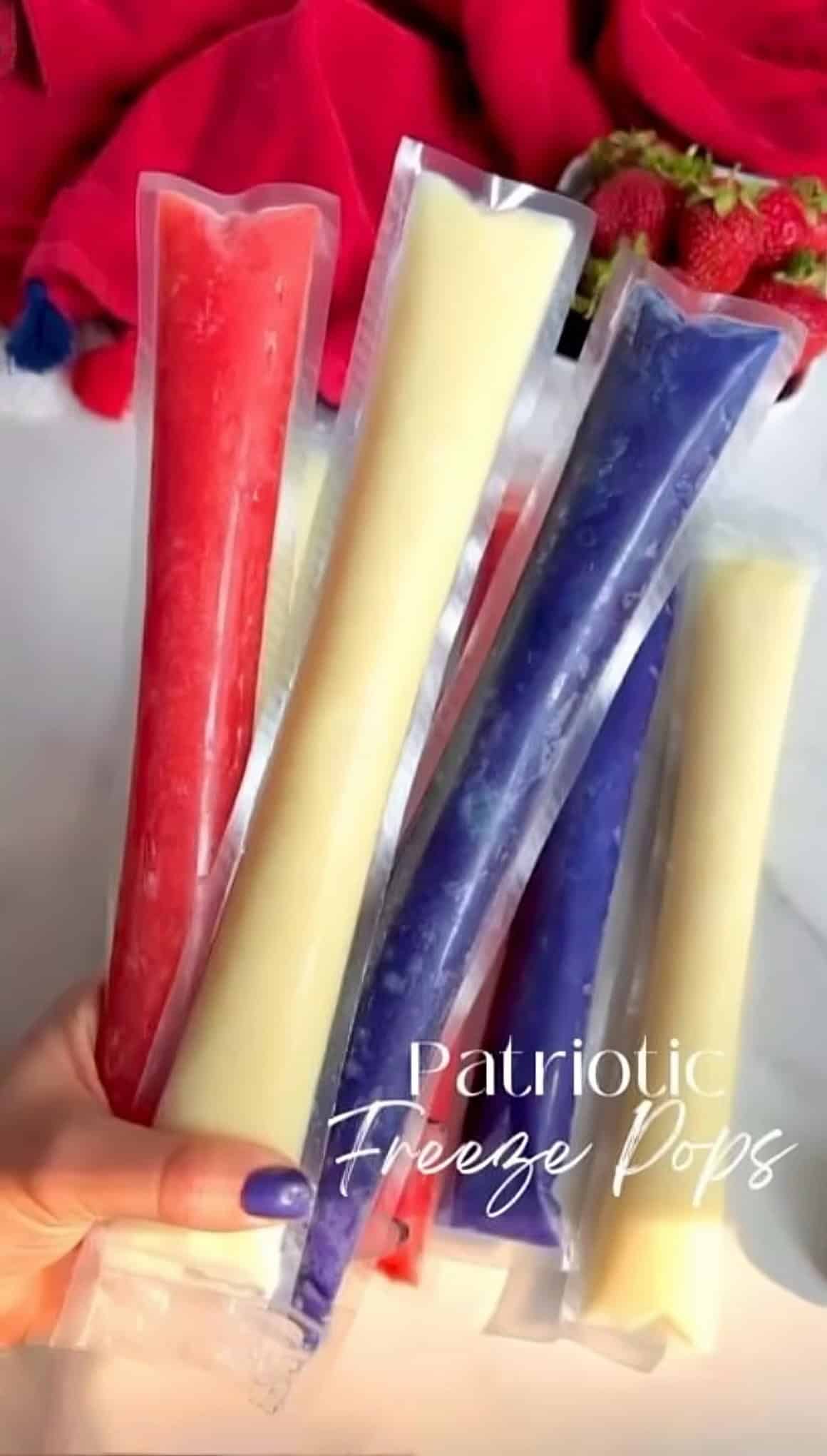 Patriotic Freeze Pops