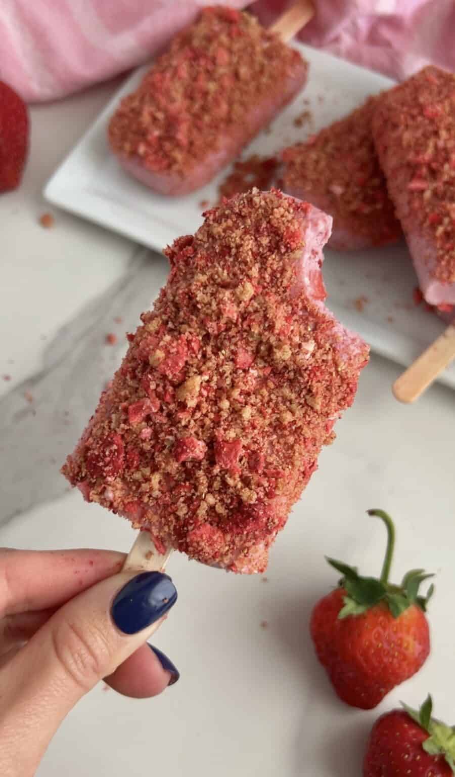 Strawberry Shortcake Popsicles