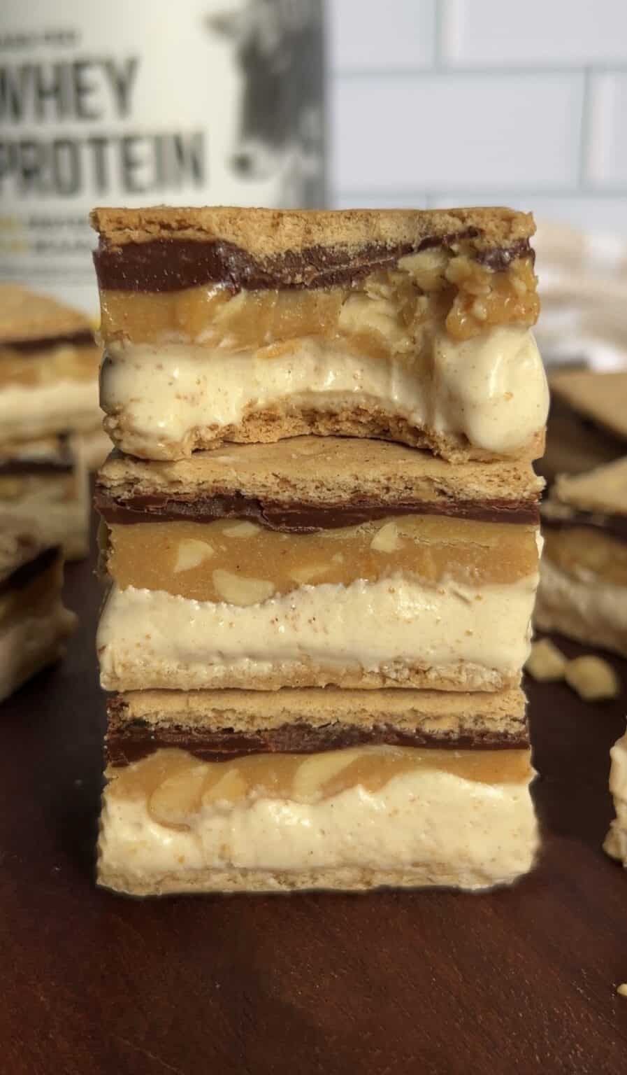 Frozen Snickers Protein S'mores