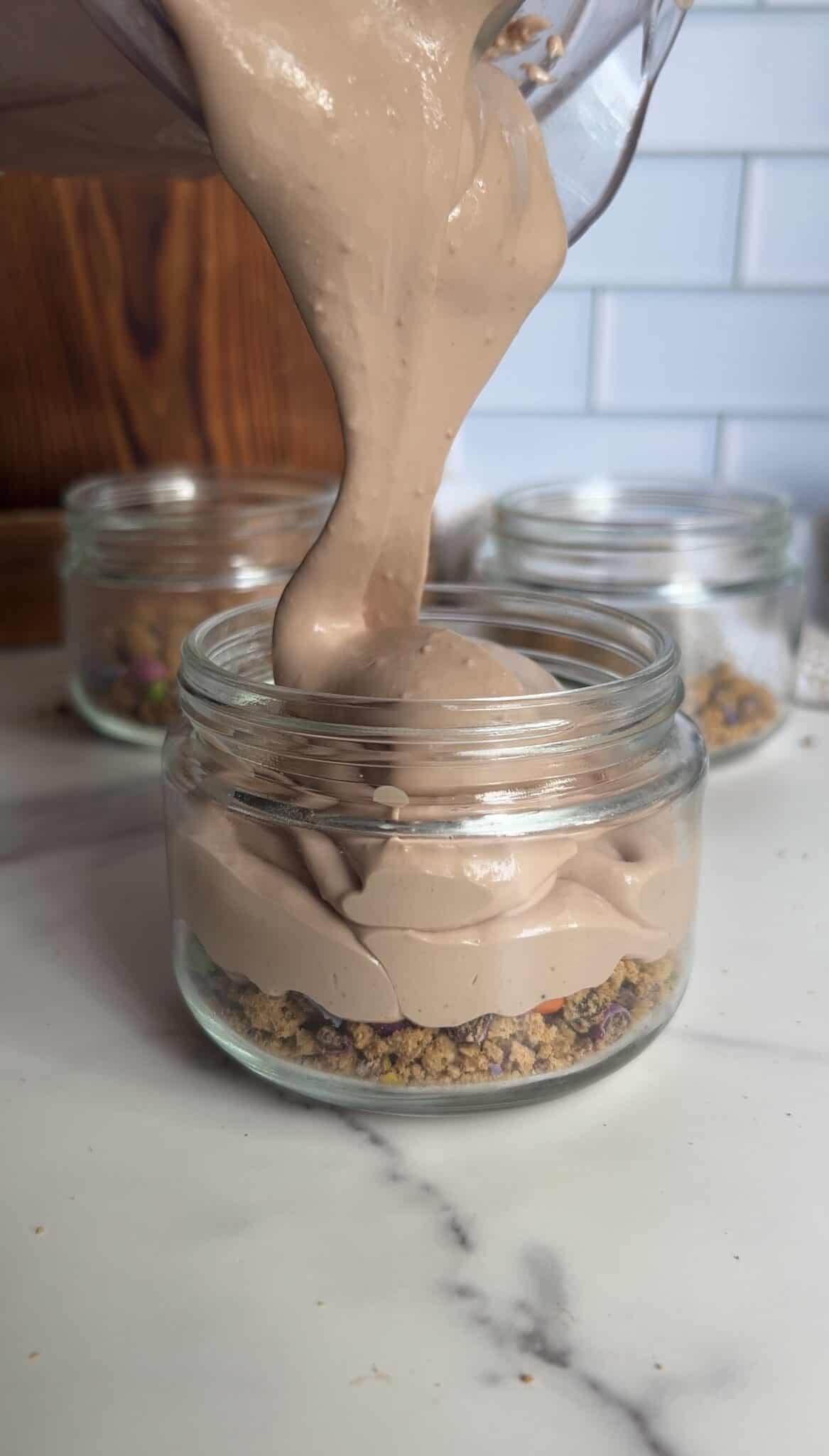 Monster Cookie Cottage Cheese Mousse