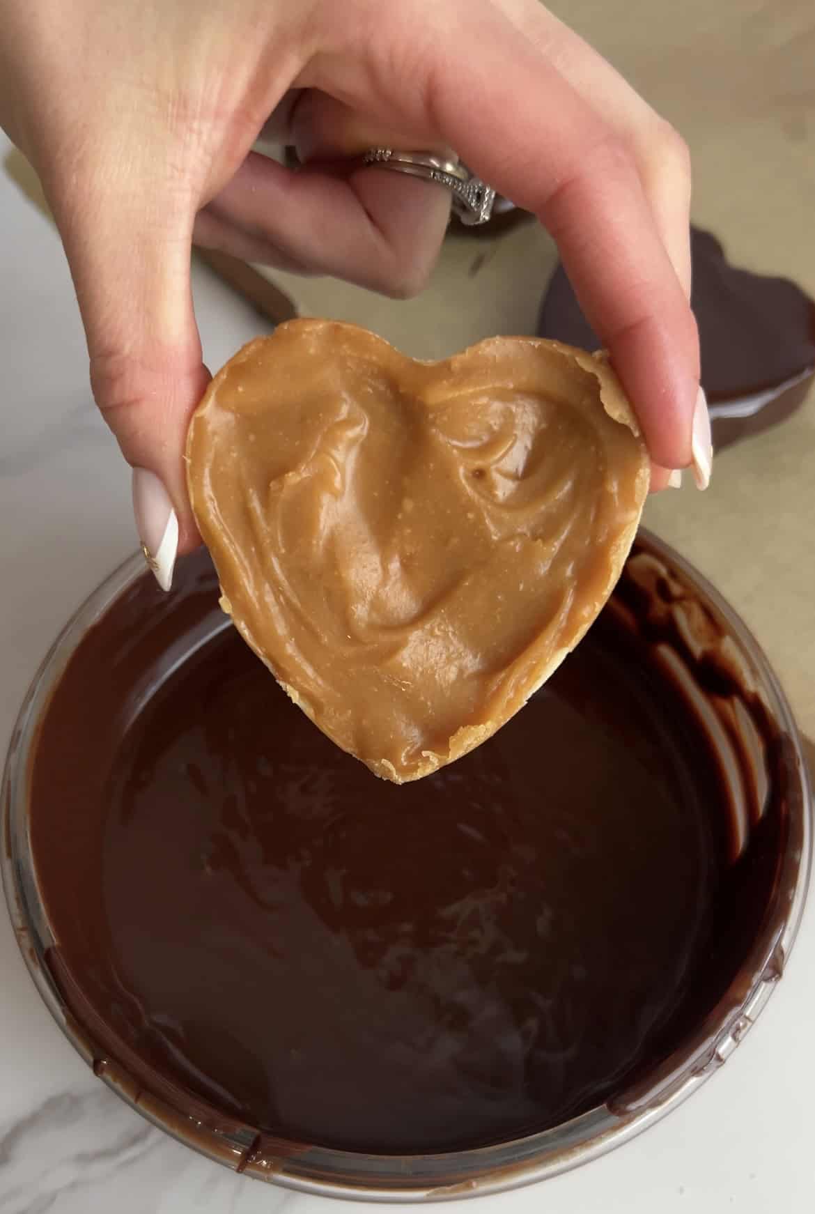 No Bake Twix Hearts