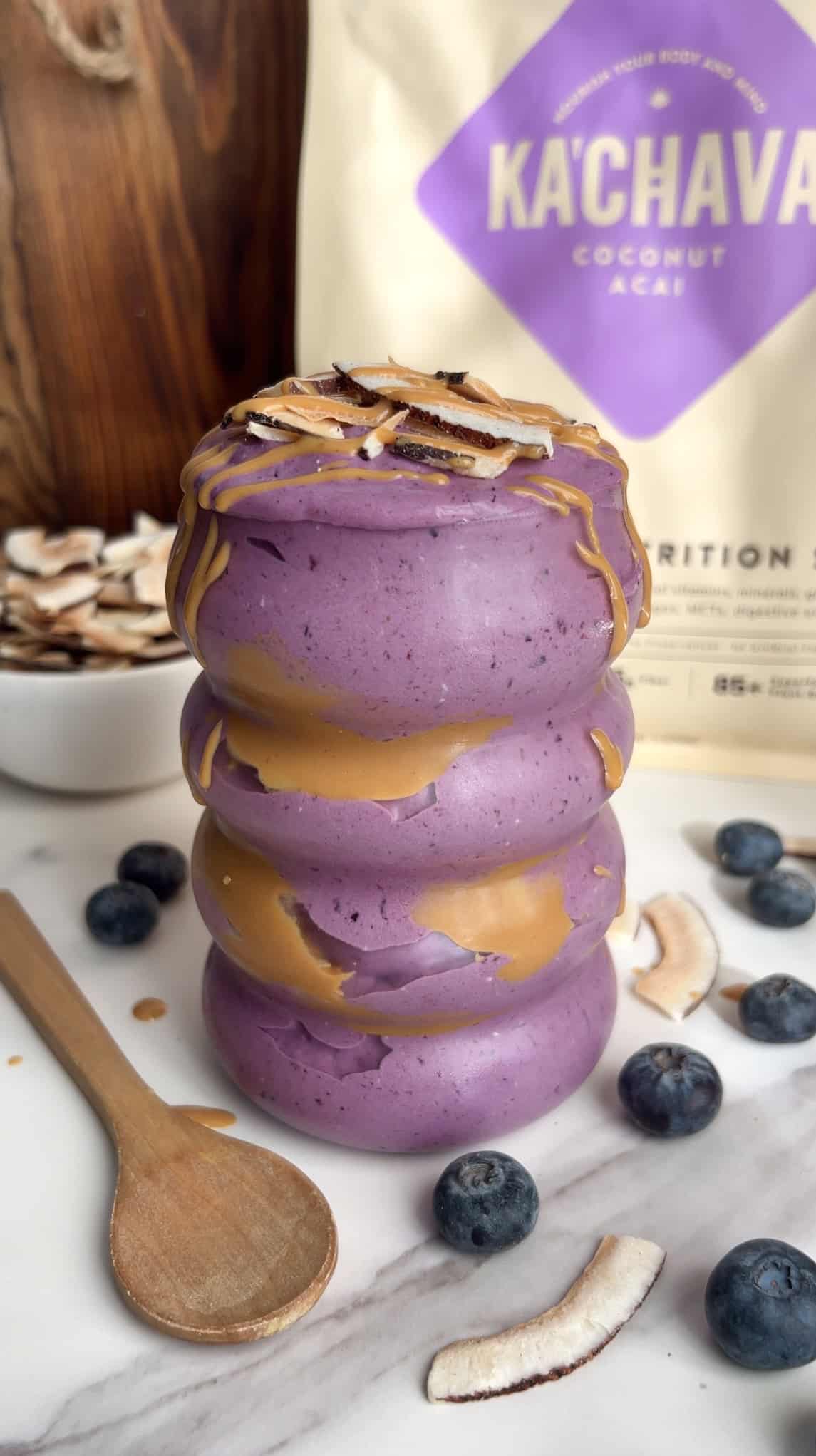 Coconut Acai and Peanut Butter Smoothie