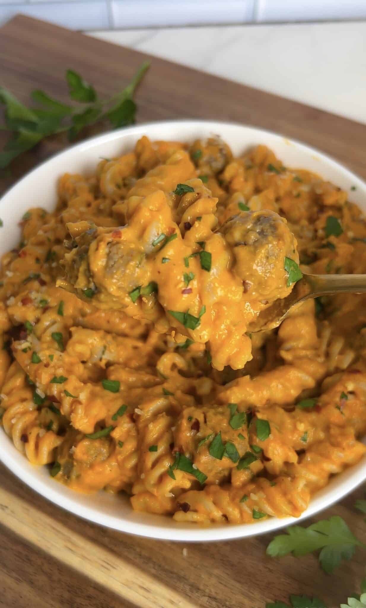 Hidden Veggie Pasta with Homemade Mini Meatballs (Gluten Free Comfort ...