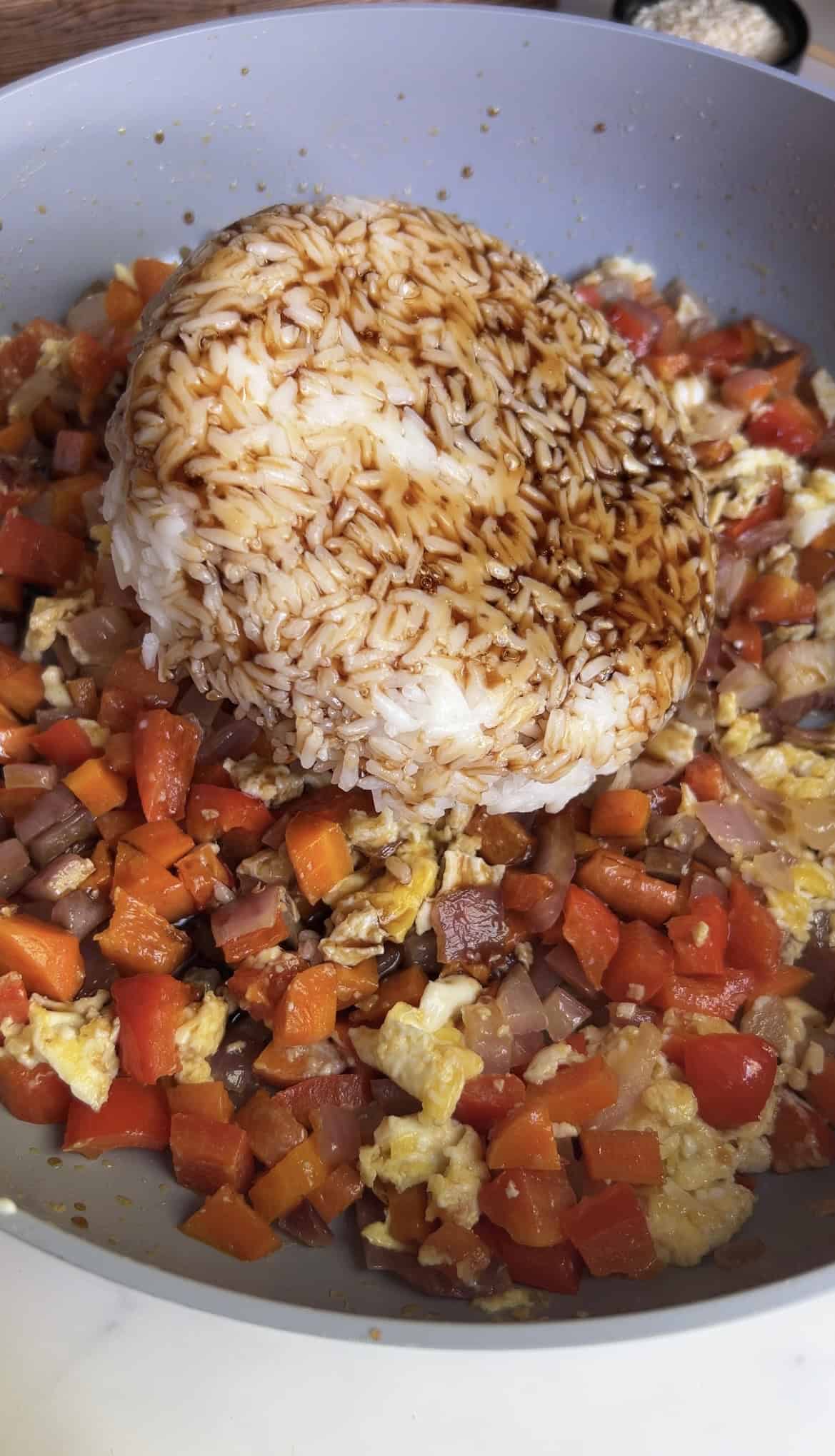 Easy Mango Shrimp Fried Rice - Gluten Free Weeknight Favorite